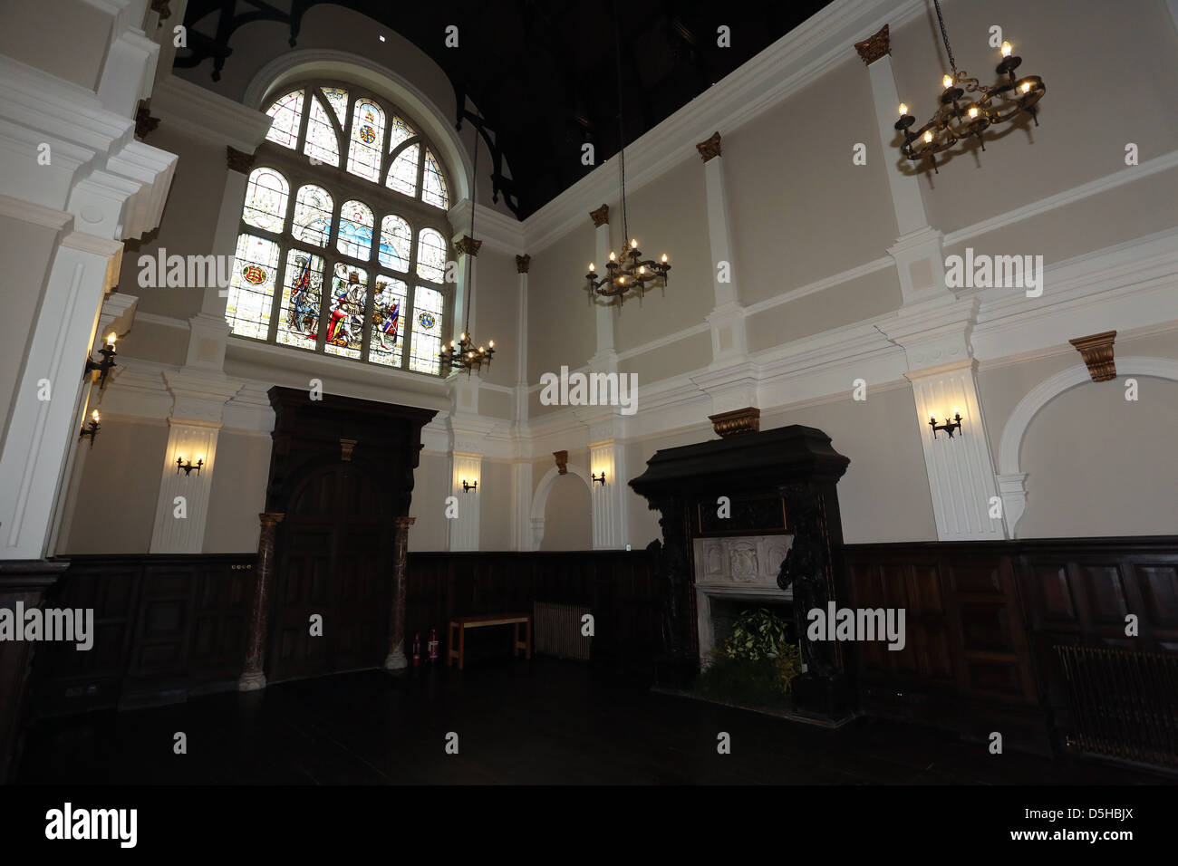 The stained glass window in the Great Hall. The newly opened rooms at ...