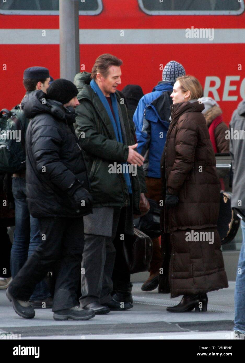 Irish actor Liam Neeson (C) and German actress Diane Kruger (R ...