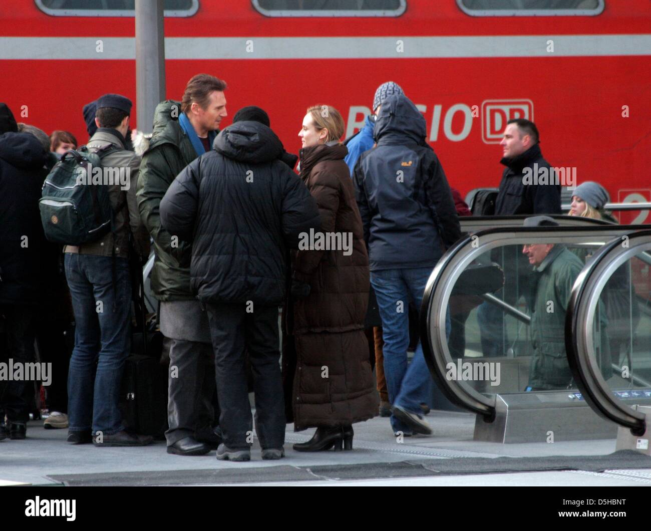 Irish actor Liam Neeson (C L) and German actress Diane Kruger (C R ...