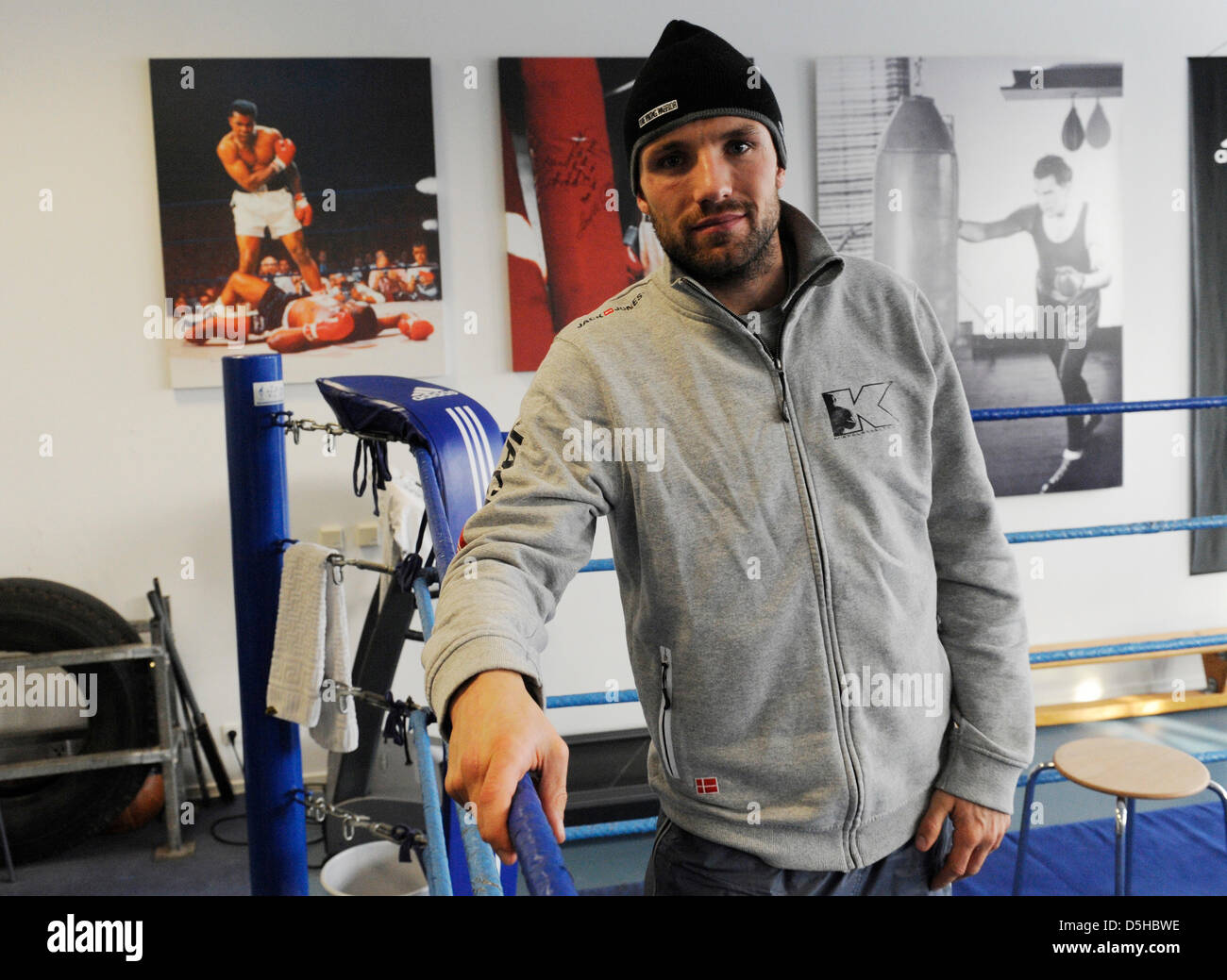Danish boxer Mikkel Kessler pictured prior to a public training at Max ...
