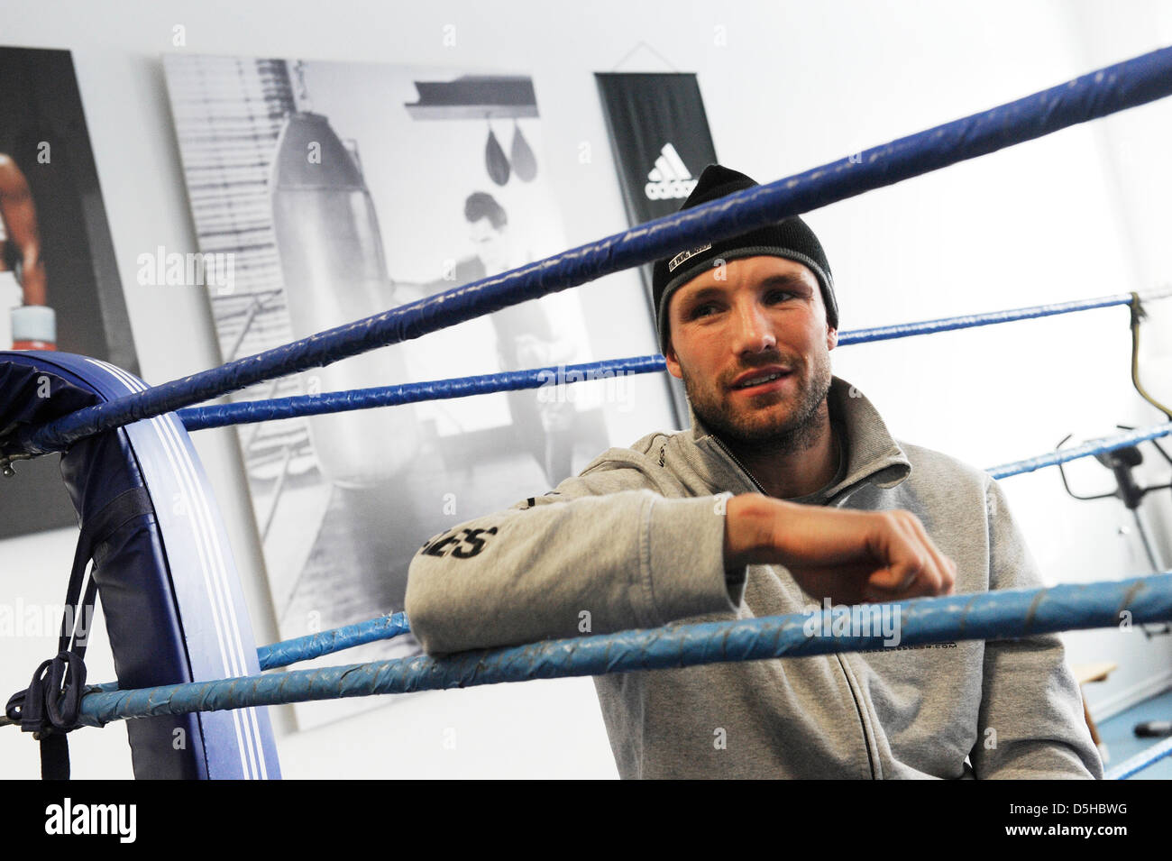 Danish boxer Mikkel Kessler pictured prior to a public training at Max ...