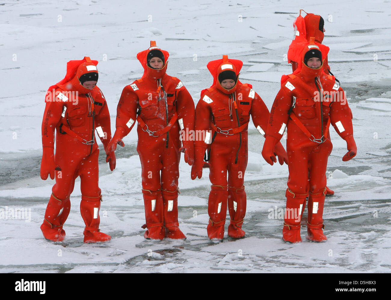 Staff members of cruise ships exercise the right behaviour in survival ...