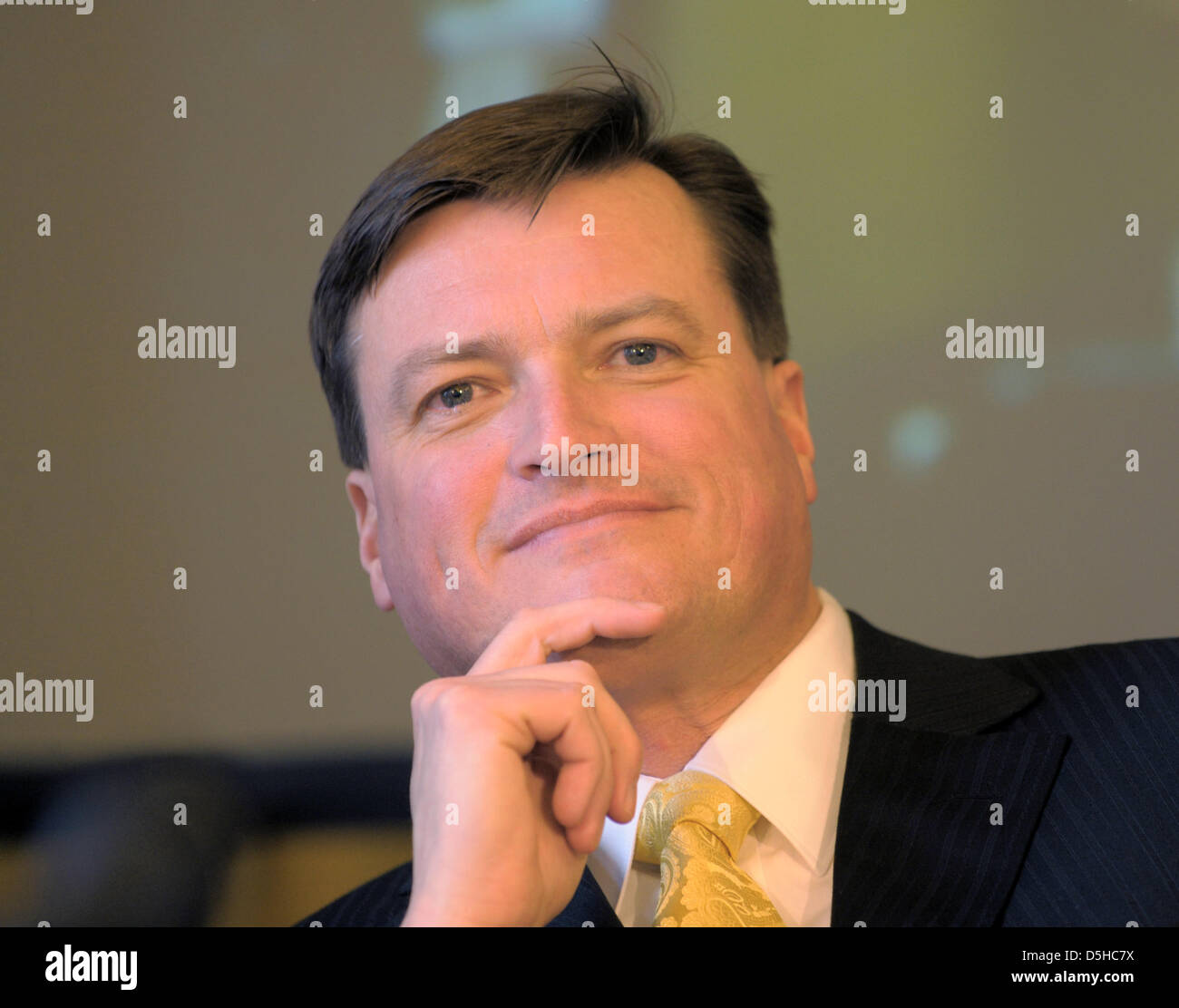 Conductor Christian Thielemann gives a press conference in the foyer of ...