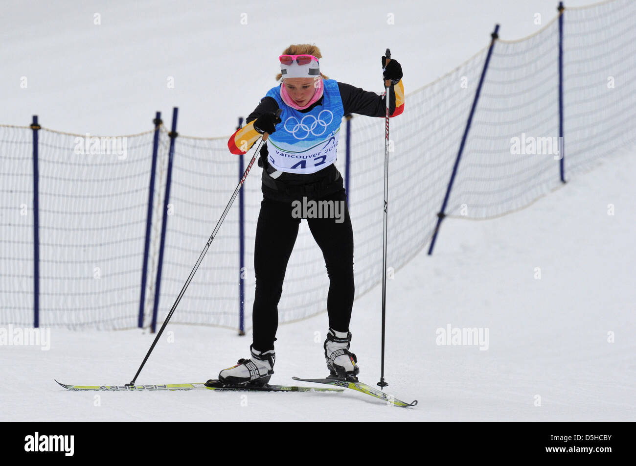 Miriam Gossner of Germany in action during the Cross Country Skiing ...