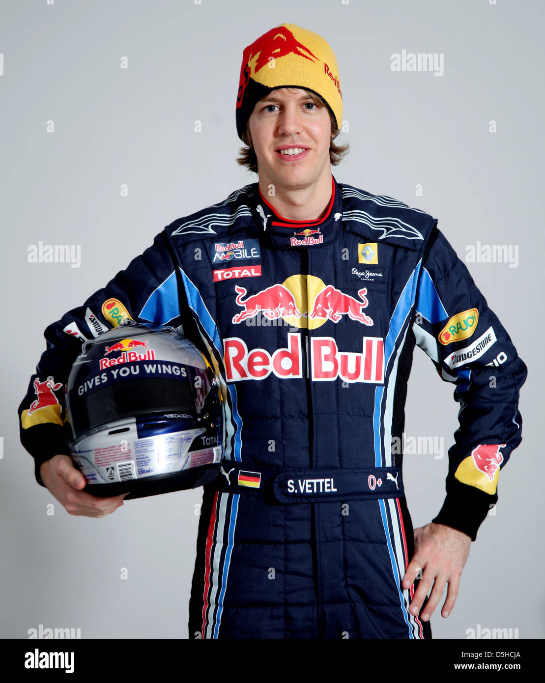 German Formula 1 driver Sebastian Vettel of Red Bull Racing poses for ...
