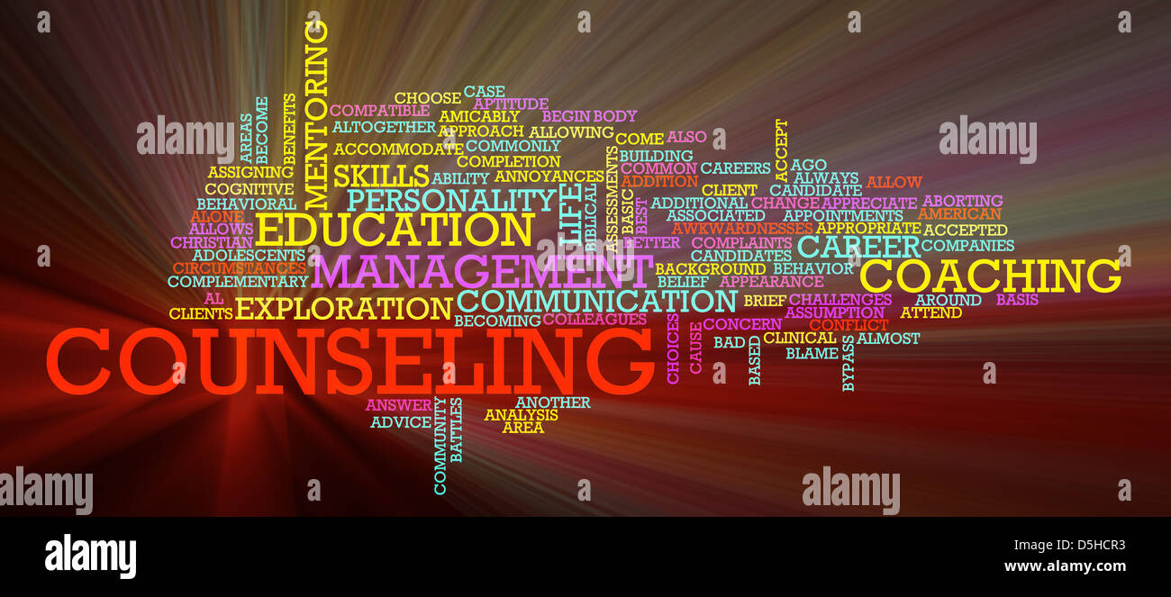 Counseling and Therapy as a Career Concept Stock Photo - Alamy