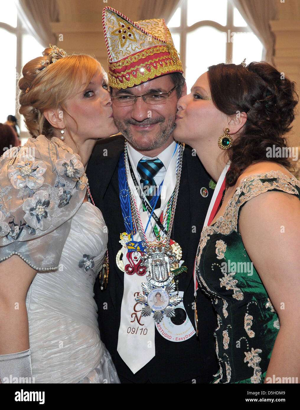Princess Claudia die Schoene (L) from carnival club 69 Ruhland and ...