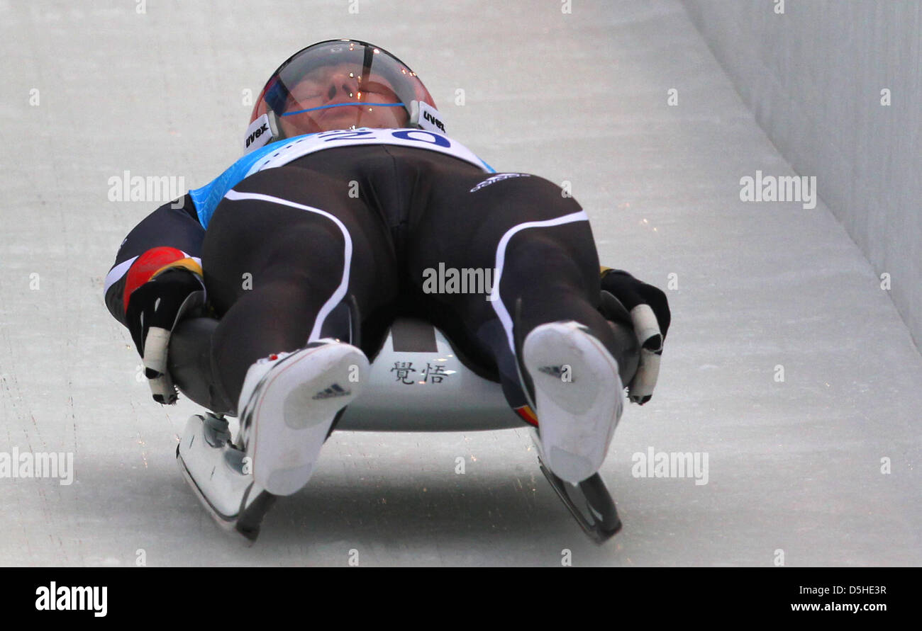 David Moeller from Germany, seen in the first run of the first run of ...