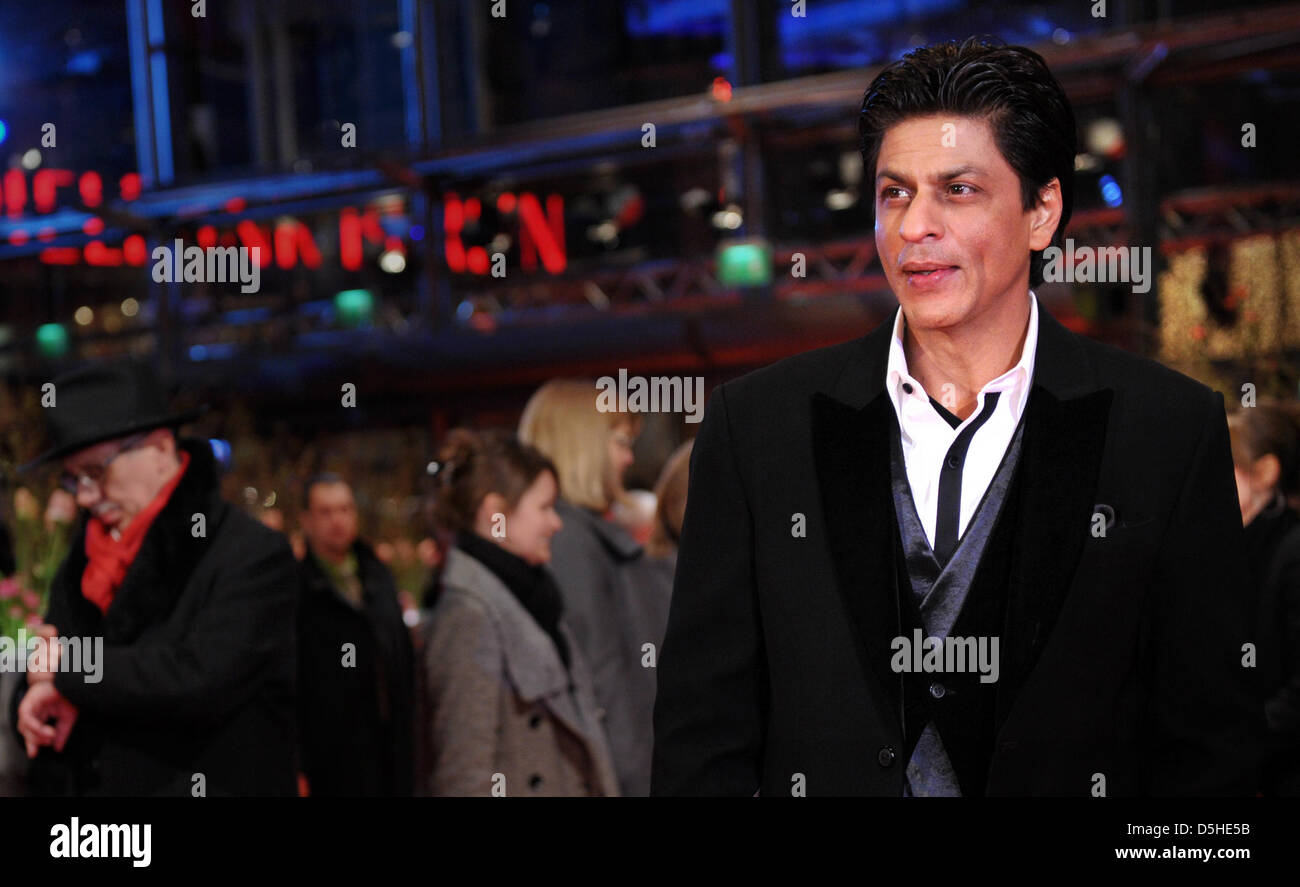 Bollywood actor Shah Rukh Khan arrives for the premiere of the film 'My ...