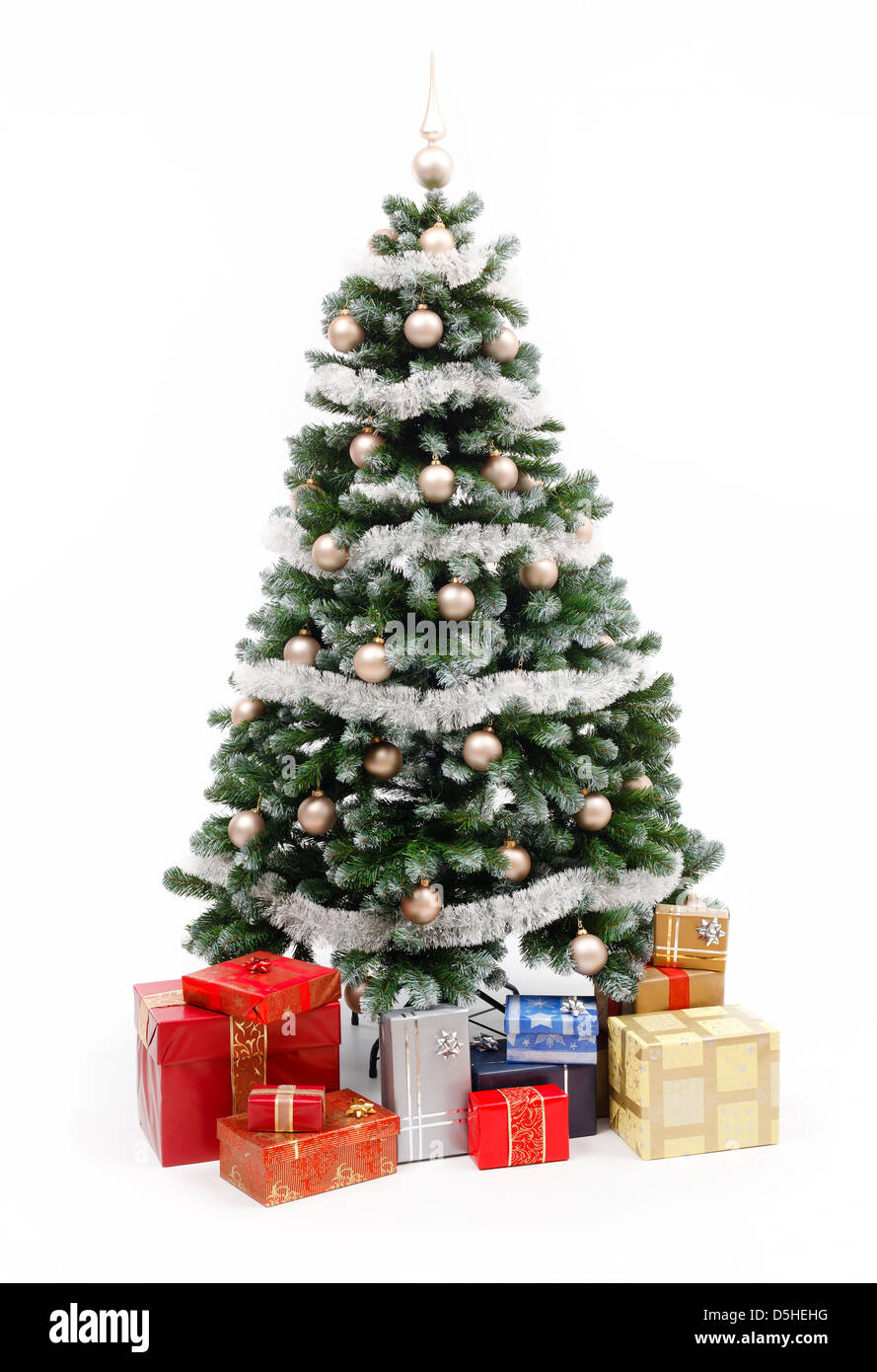 Christmas presents on winter Cut Out Stock Images & Pictures - Alamy