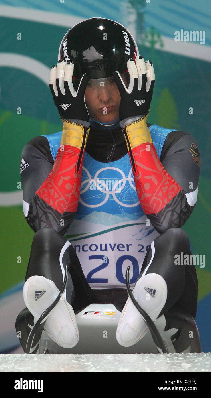 David Moeller of Germany prepares to start during the first run of the ...