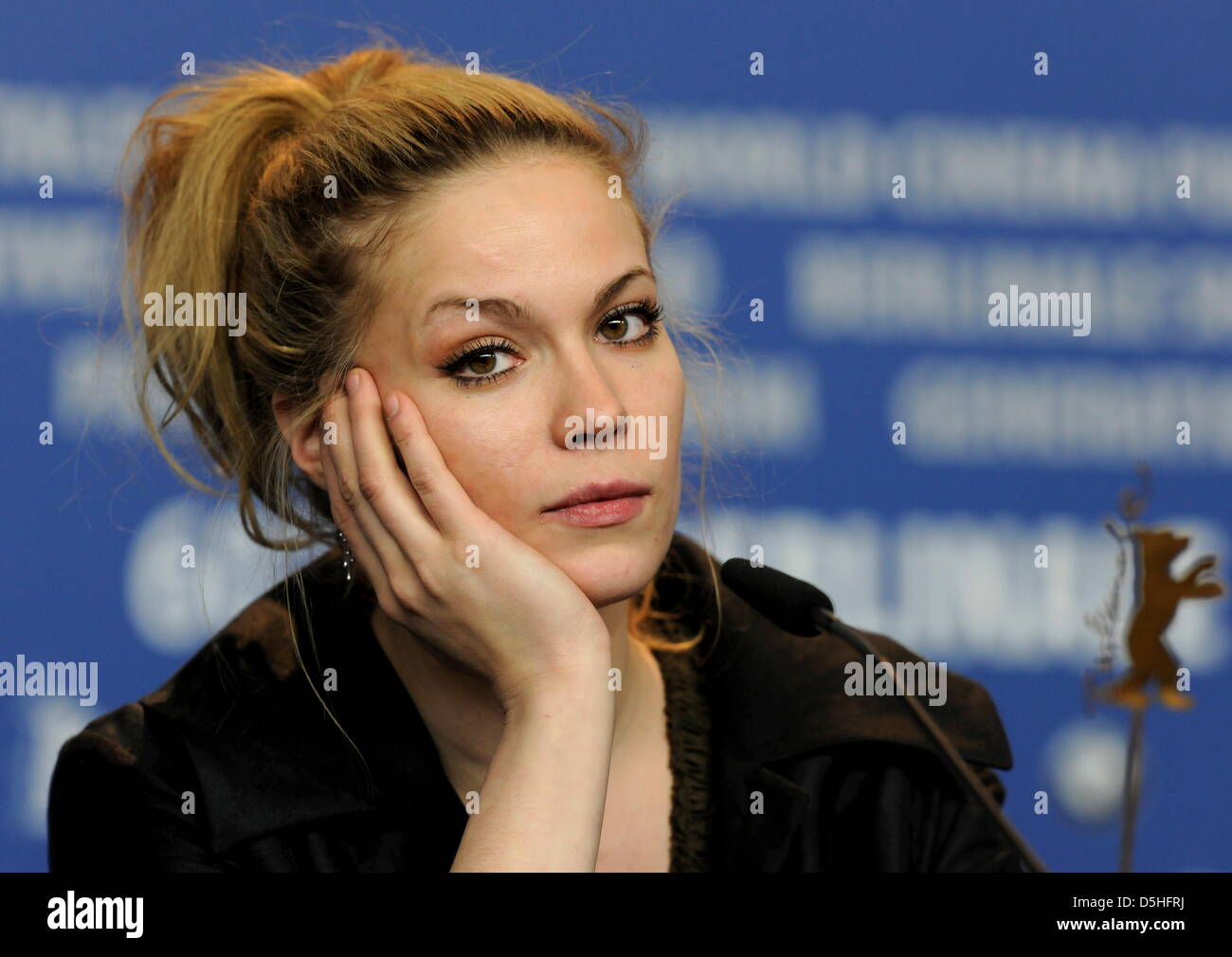 Finnish actress Pihla Viitala attends a press conference for the film ...