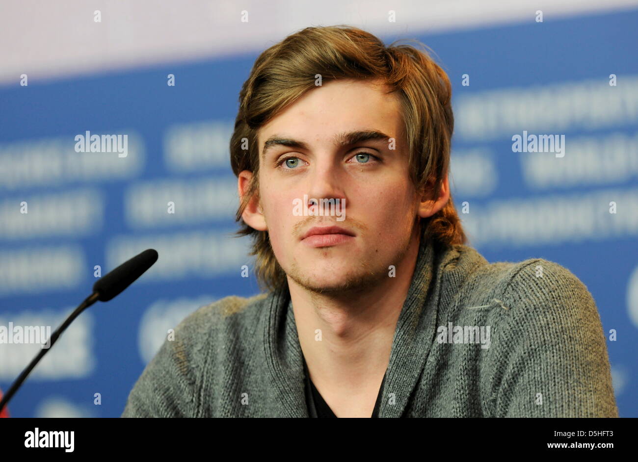 Finnish actor Lauri Tilkanen attends a press conference for the film ...