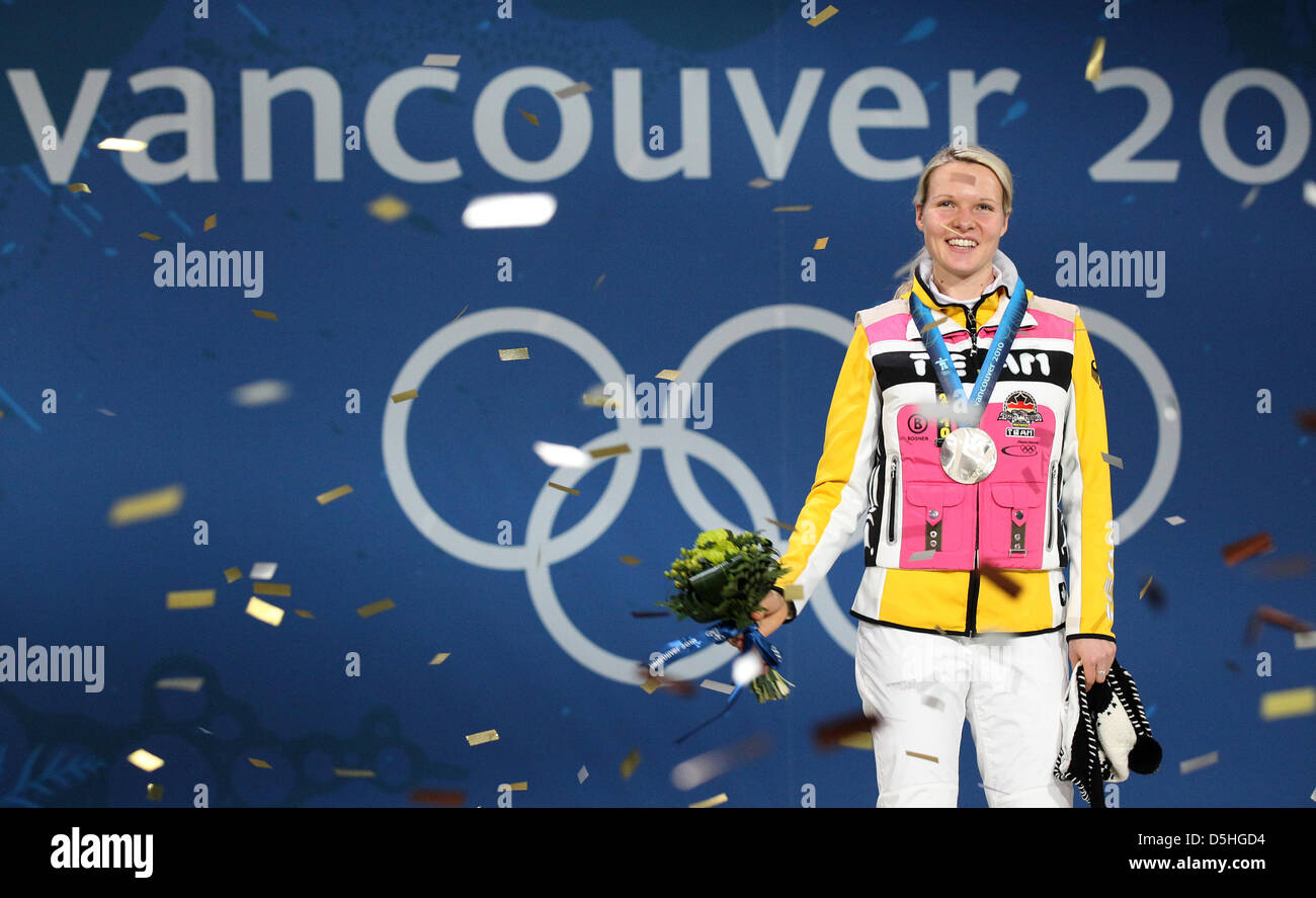 Womens' Speed Skating 3000m silver medal winner Stephanie Beckert ...