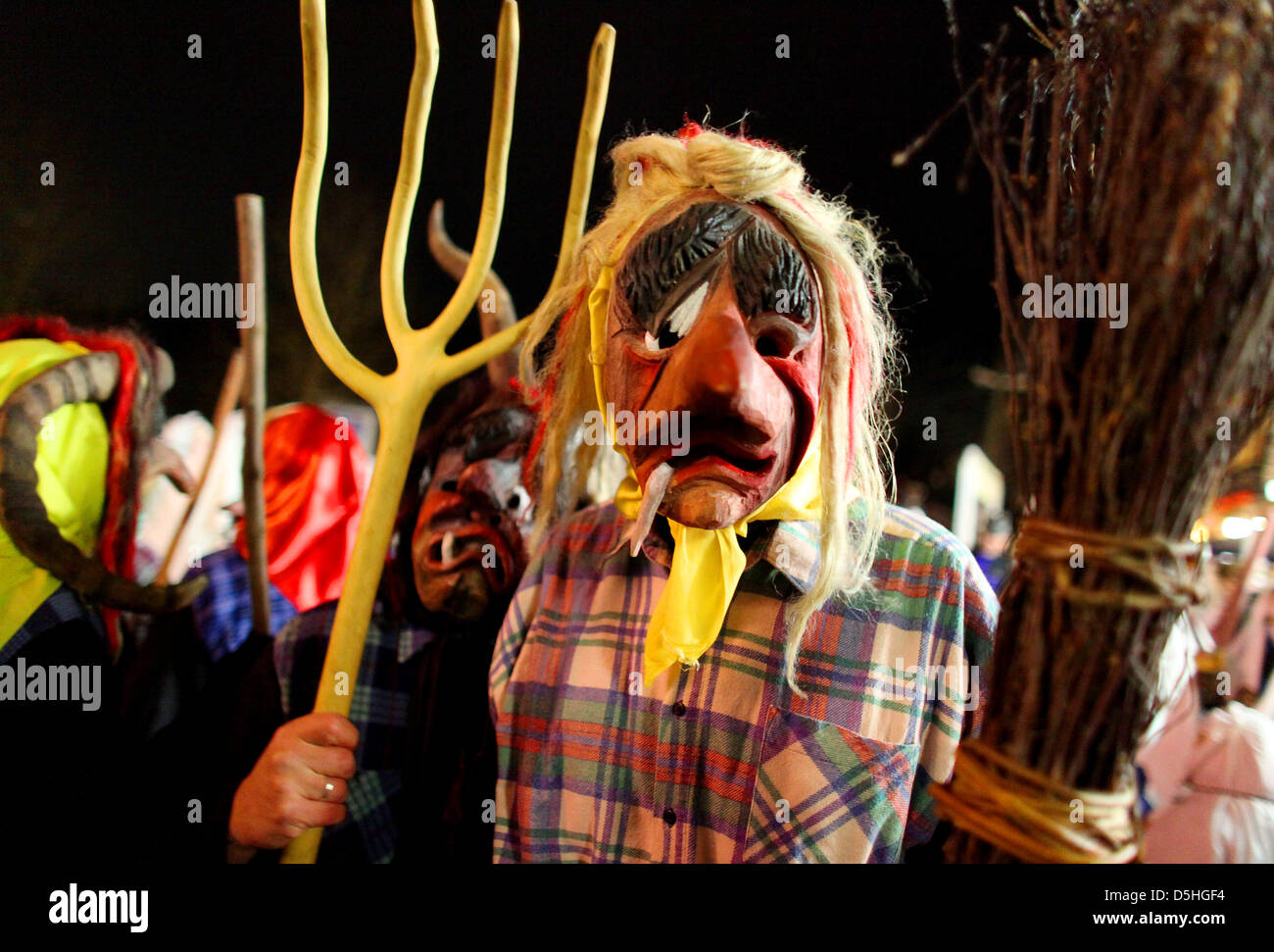 People dressed-up as ghosts participate in the so-called 'Ghost Parade ...