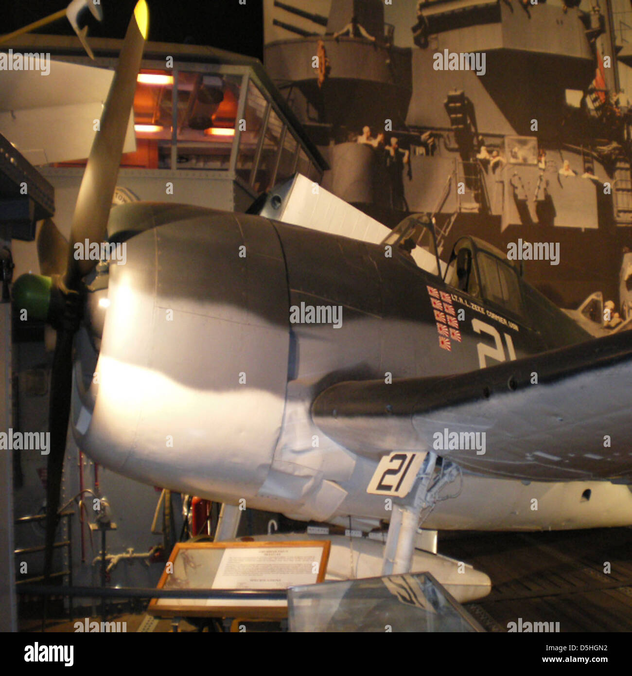 The Grumman F6F Hellcat, a renowned World War II aircraft, is displayed ...