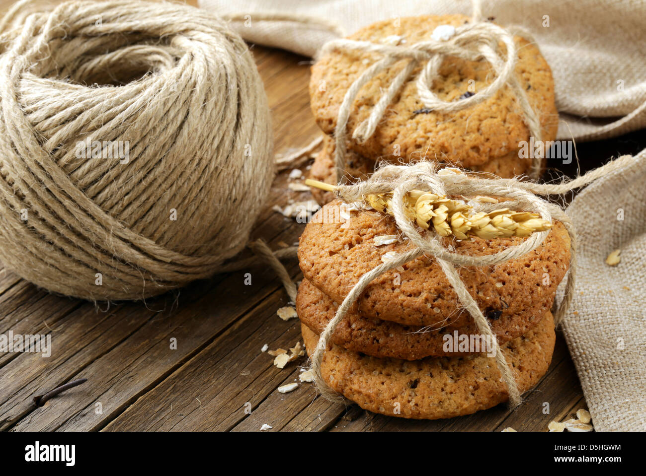 natural homemade oatmeal cookies Stock Photo - Alamy