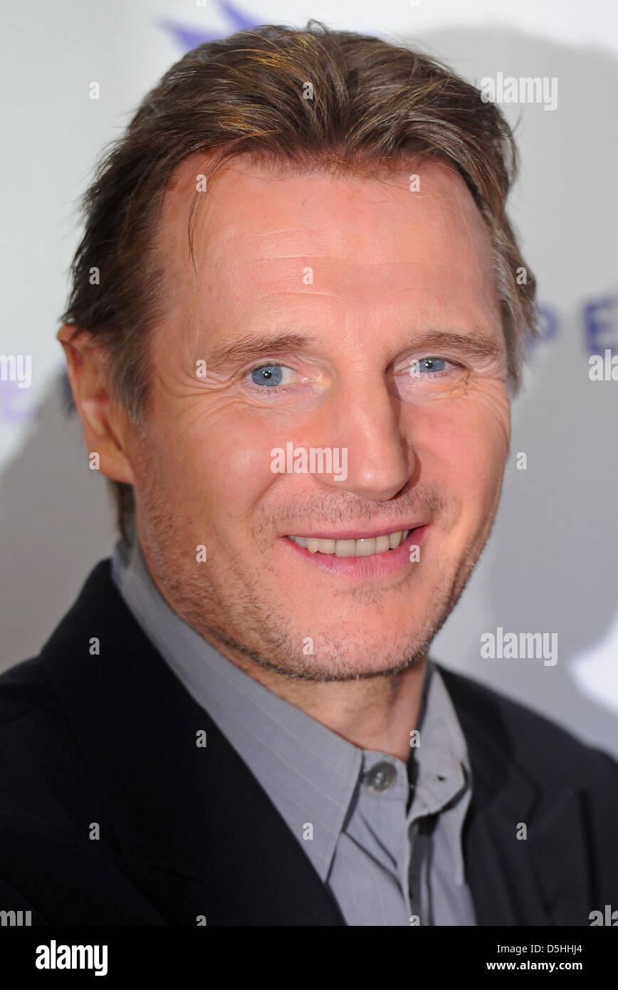 British actor Liam Neeson smiles during the Cinema for Peace charity ...