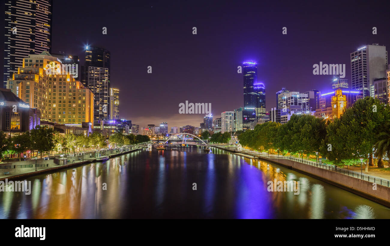Southbank, Night, View of Melbourne, Australia Stock Photo - Alamy