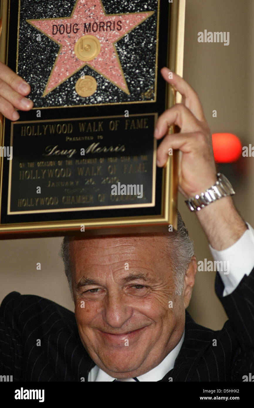 Music manager Doug Morris pictured during the ceremony for his new star ...