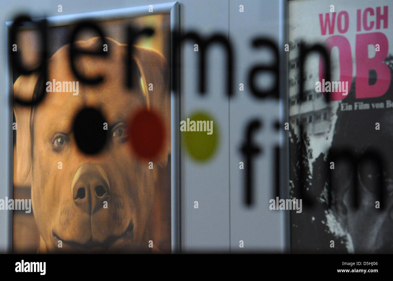 Inscription 'german film' seen at the European Film Market in the ...