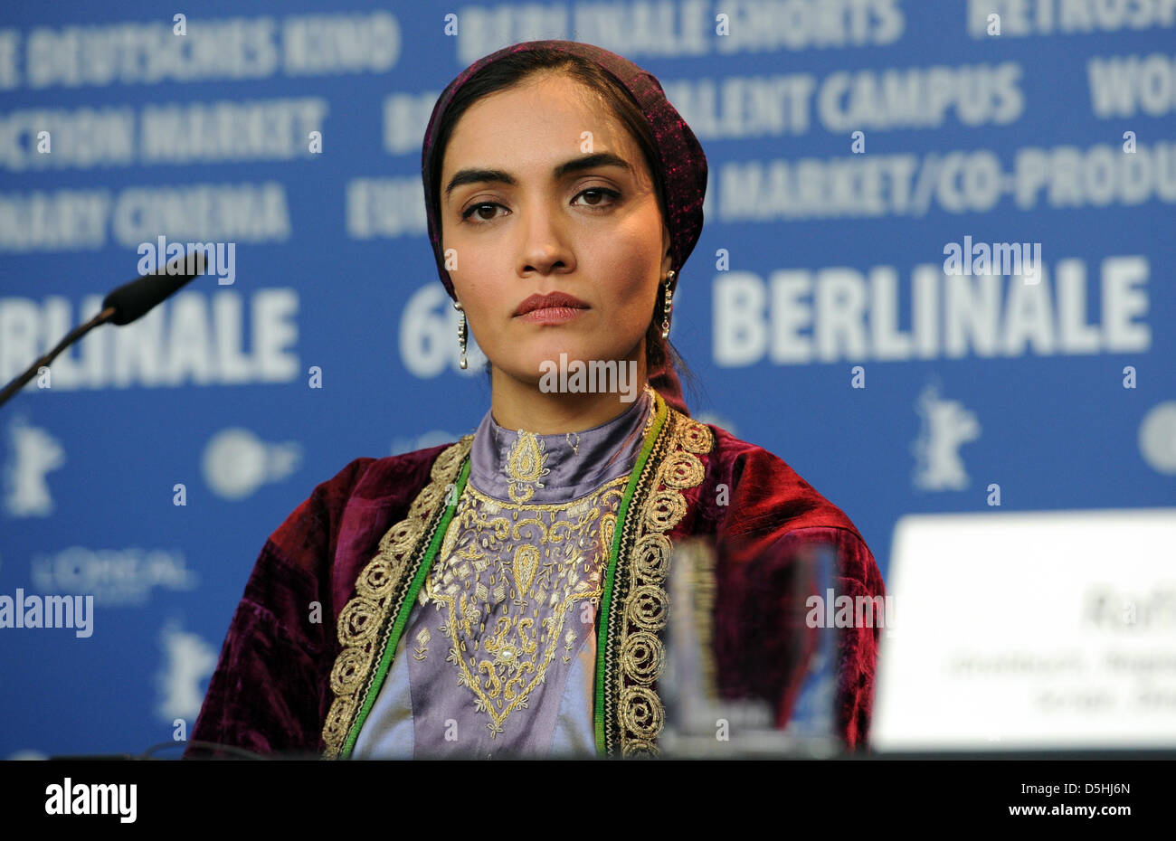 Iranian actress Mitra Hajjar attends the press conference of the film ...