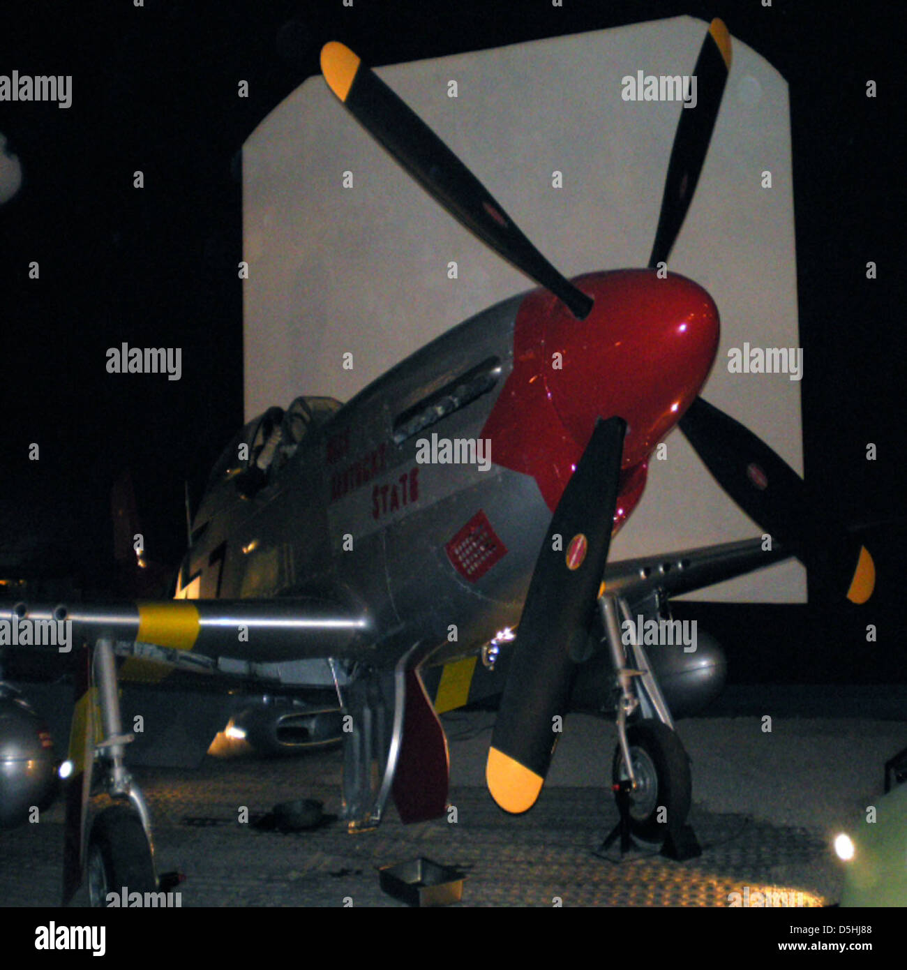 The F45b NA P-51D Mustang, an iconic WWII fighter aircraft, is ...