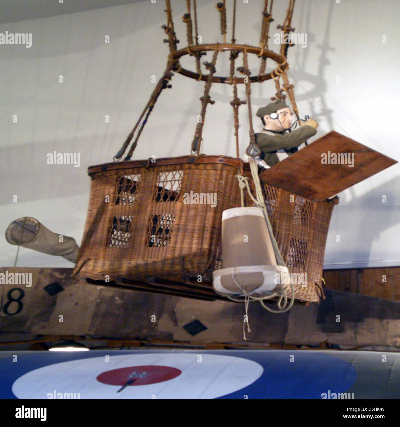 This photograph features an observation balloon, a key element in early ...