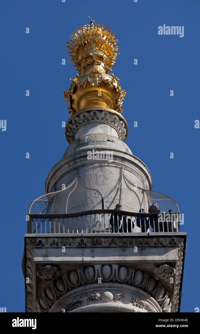 The monument london viewing platform High Resolution Stock Photography ...