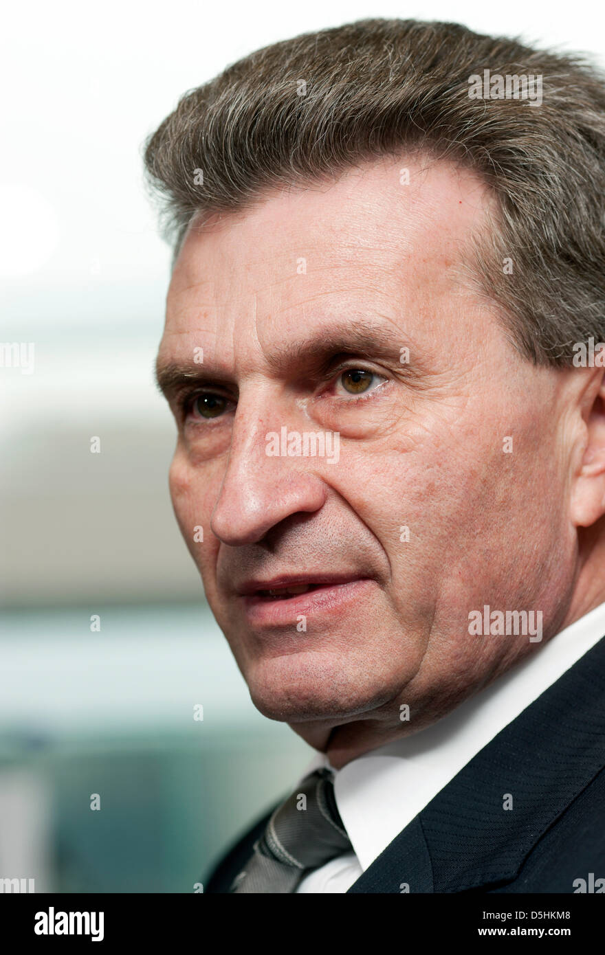 German EU Energy Commissioner Guenter Oettinger answers questions ... German EU Energy Commissioner Guenter Oettinger answers questions ...