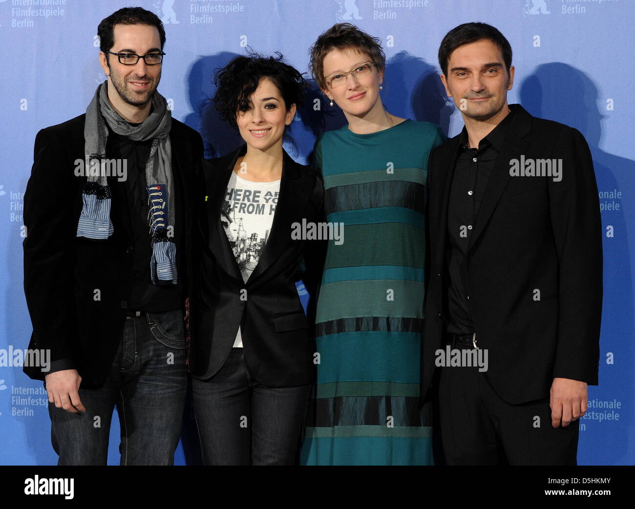 Bosnian actor Ermin Bravo (L-R), Croatian actress Zrinka Cvitesic ...