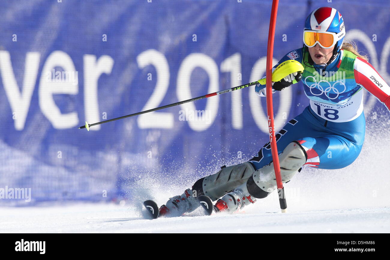 Lindsey Vonn competes during the Slalom portion of the Women's Super ...