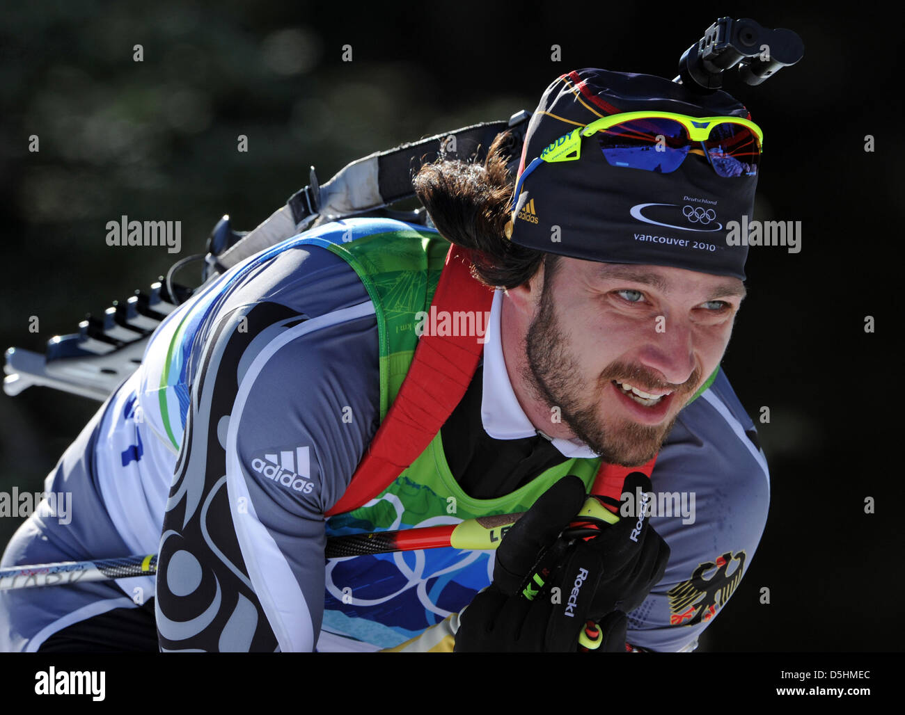 Alexander Wolf of Germany in action during the Biathlon men's 20 km ...