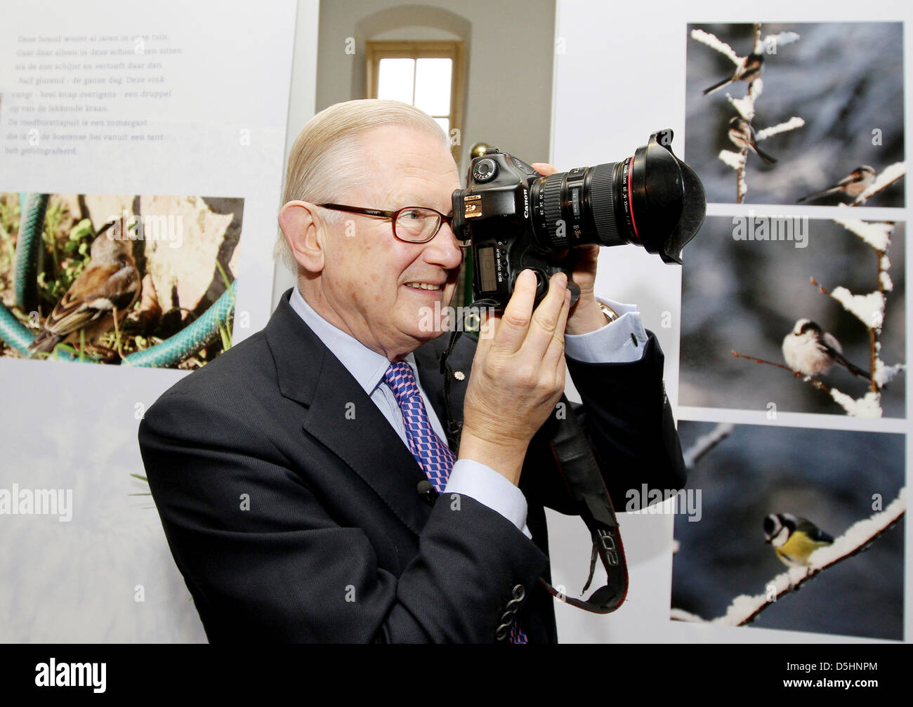 Pieter van Vollenhoven poses at his own photo exhibition ''Through the ...