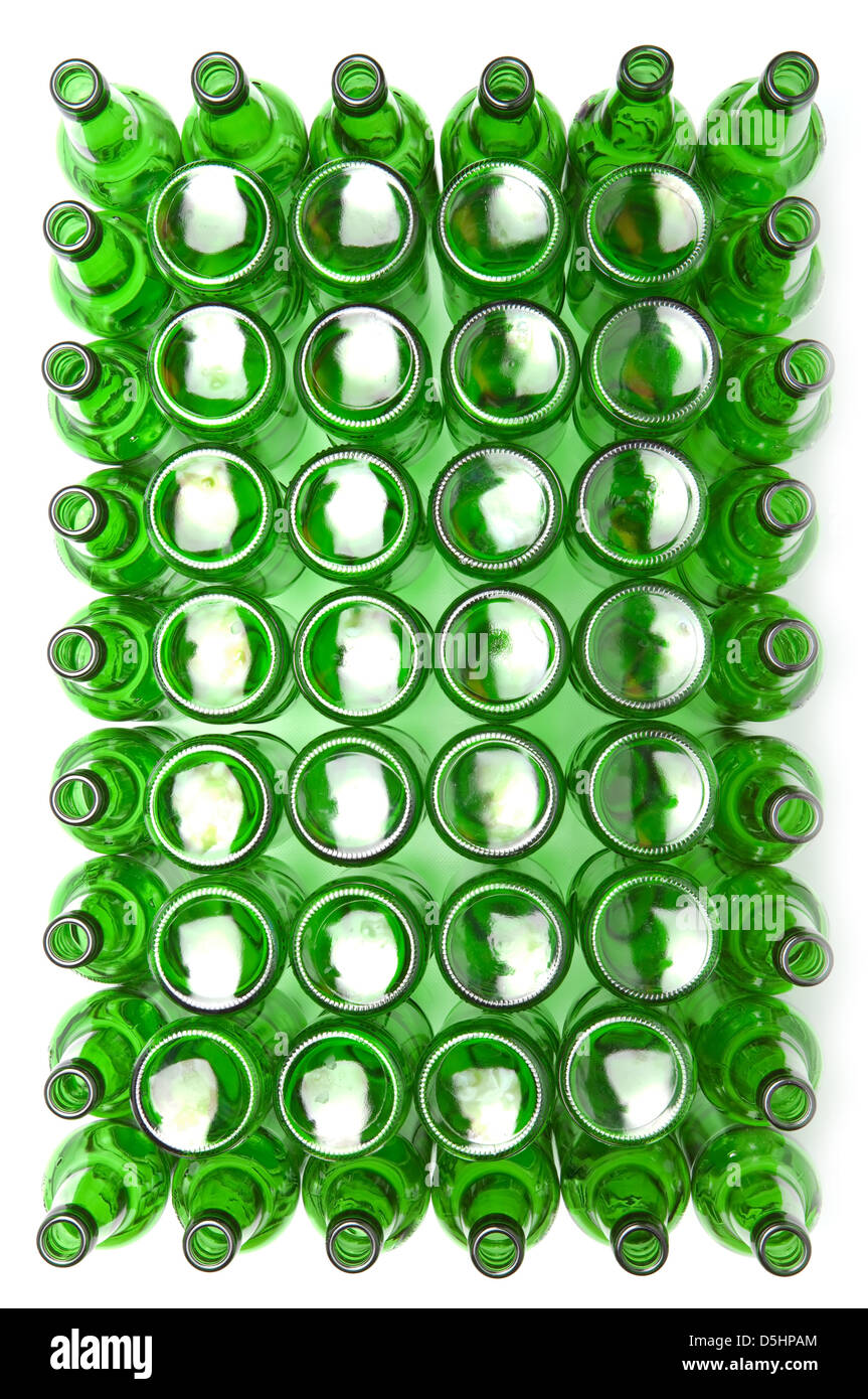 Bottoms of empty glass bottles Stock Photo - Alamy