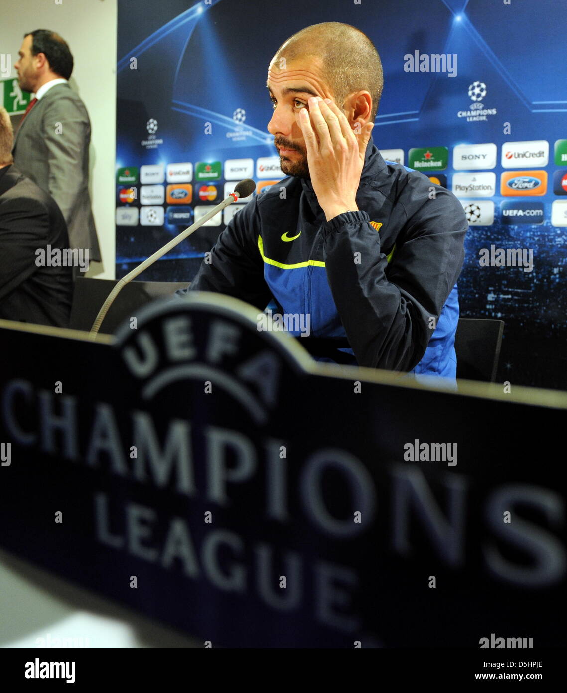 Josep Guardiola, head coach of Spanish soccer club FC Barcelona ...