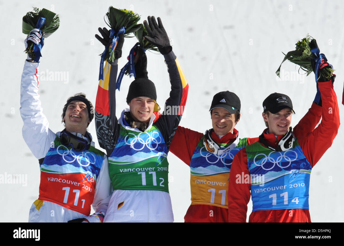 (L-R) Michael Neumayer, Andreas Wank, Martin Schmitt and Michael ...