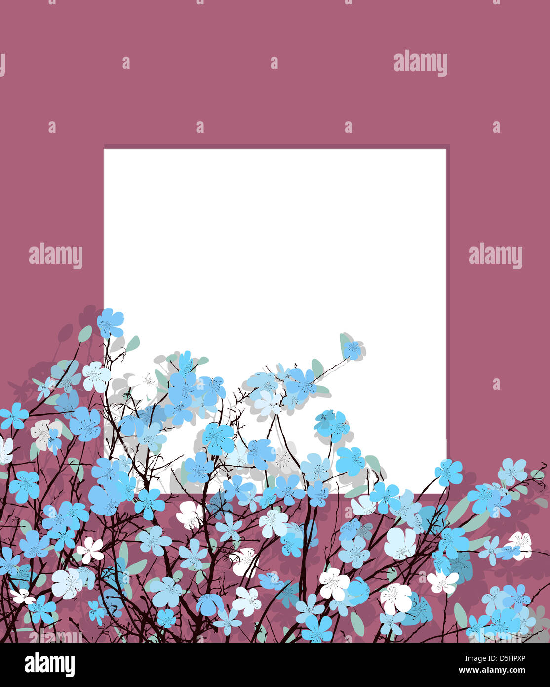 Decorative background, floral card illustration Stock Photo - Alamy
