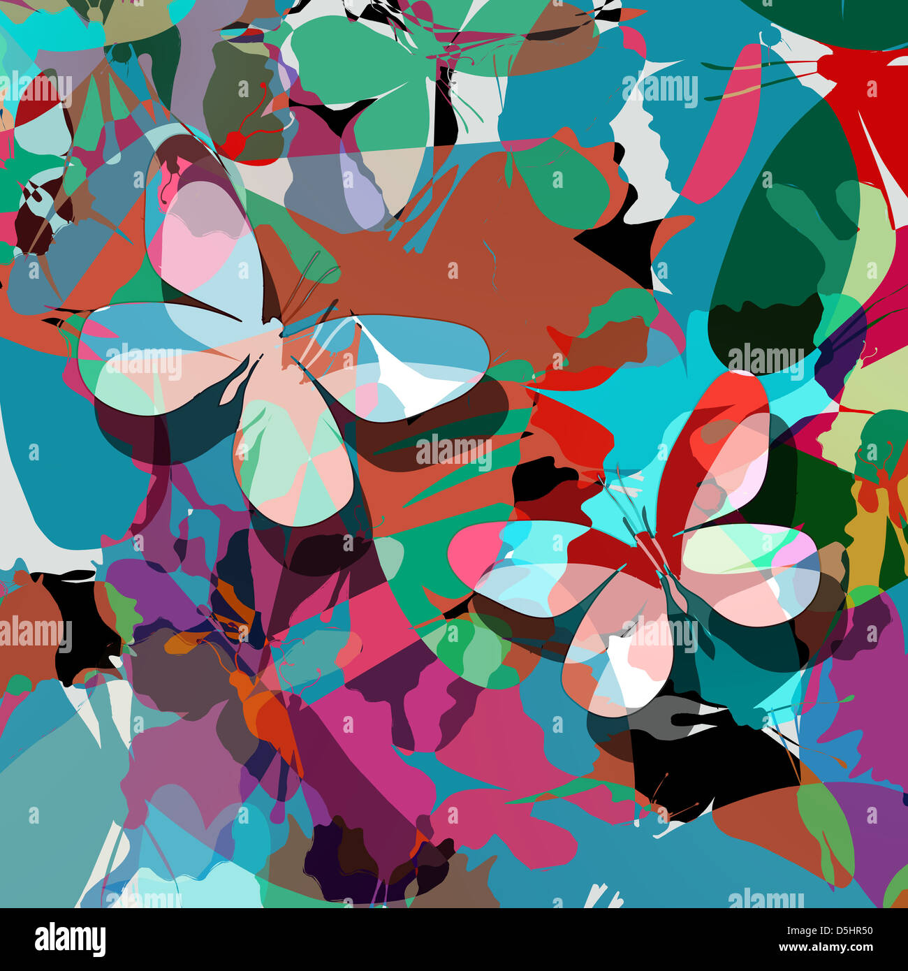 Stylized butterflies hi-res stock photography and images - Alamy