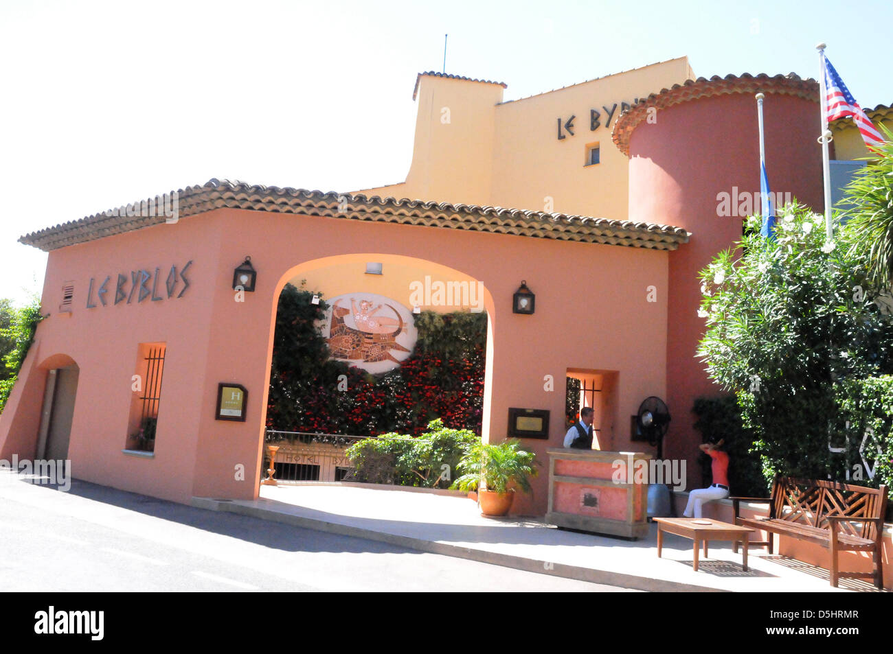 Exterior view on luxury hotel Le Byblos in Saint-Tropez, France, 08 ...