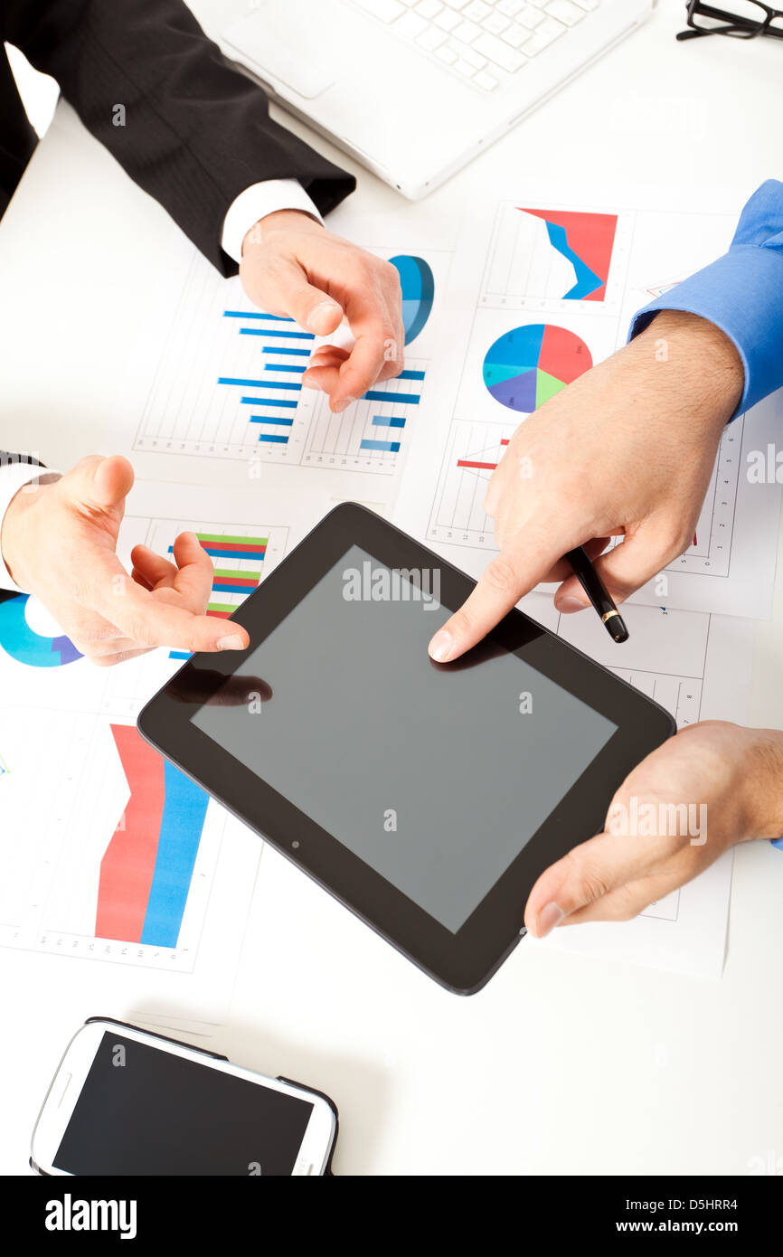 Business people at work during a meeting Stock Photo - Alamy