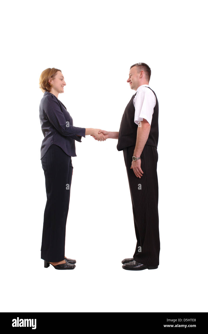 Two business people doing handshake hi-res stock photography and images ...