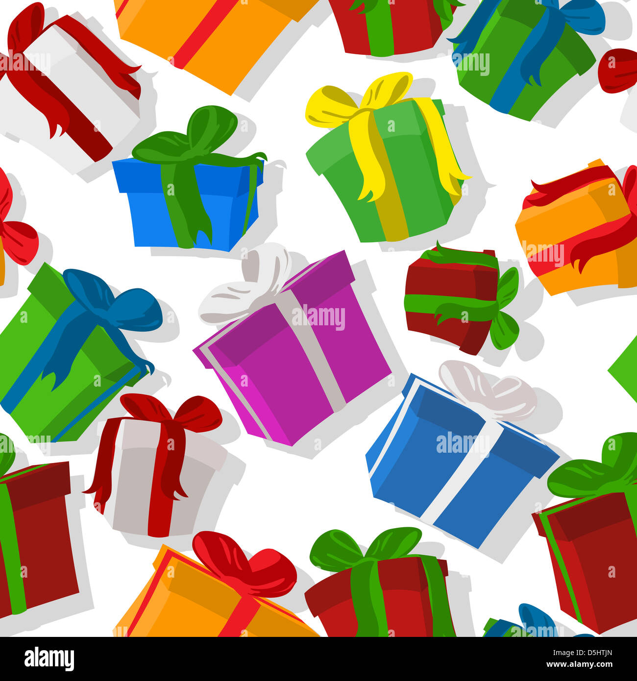 Seamless pattern swatch with colored gifts, presents Stock Photo - Alamy