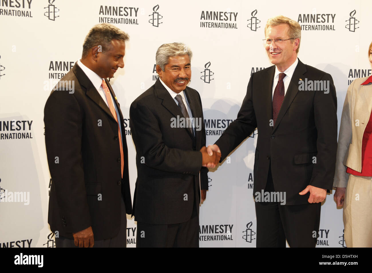 Christian Wulff, Abel Barrera and Salil Shetty at 50th anniversary of ...