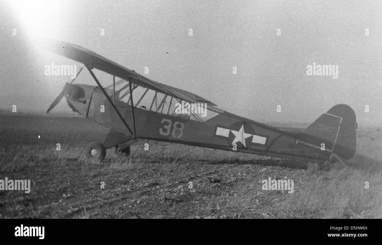The Piper L-4B, with serial number 43-1267, was a light liaison ...