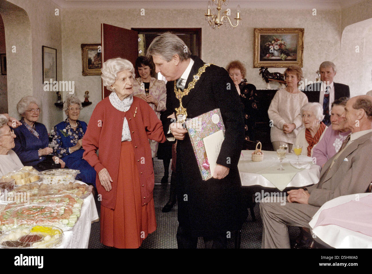 woman's 100th birthday party Stock Photo - Alamy