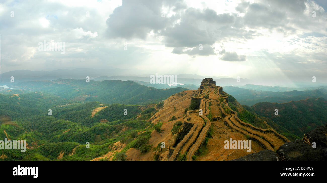Sunrise at the Magnificent Rajgadh Fort in Maharashtra Stock Photo - Alamy