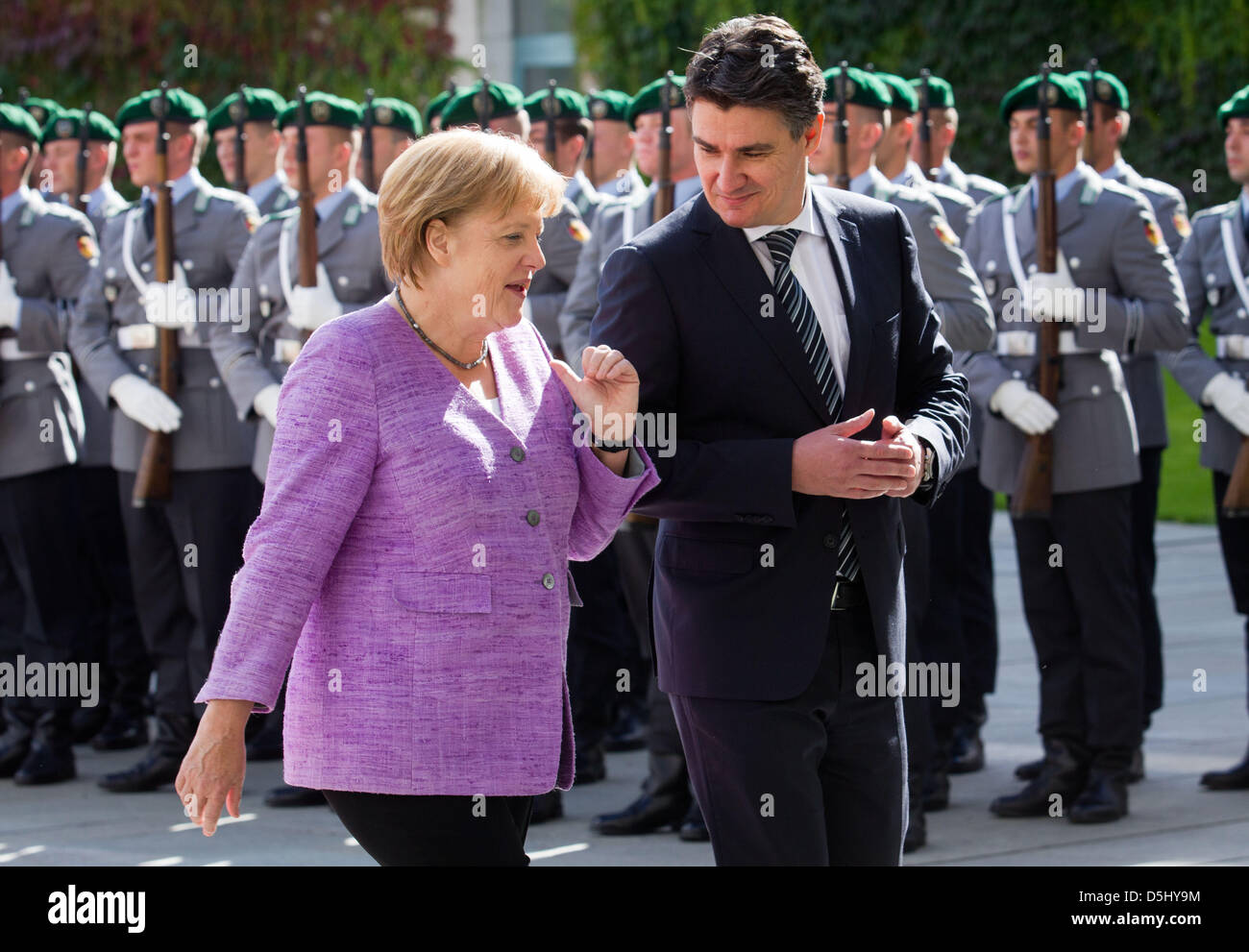German Chancellor Angela Merkel (CDU) receives Croatian Prime Minister ...