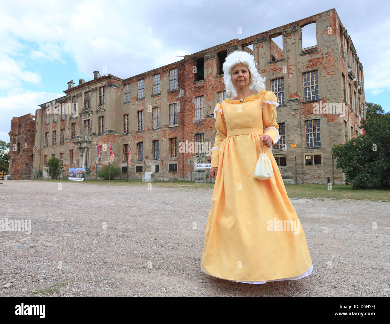 A woman playing the role of Johanna Elisabeth von Schleswig-Holstein ...