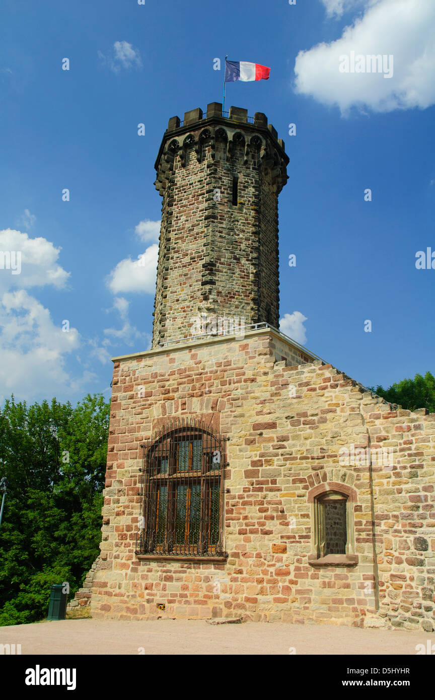 Schlossberg castle tower, Forbach, Moselle, Lorraine, France Stock Photo - Alamy